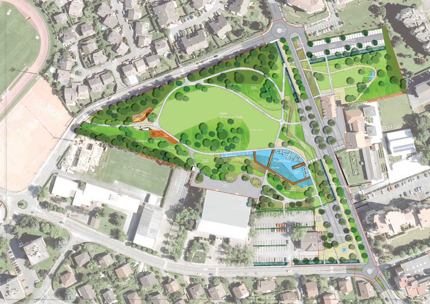 Parc Jean Beauquis Adp Dubois Paysage Et Urbanisme